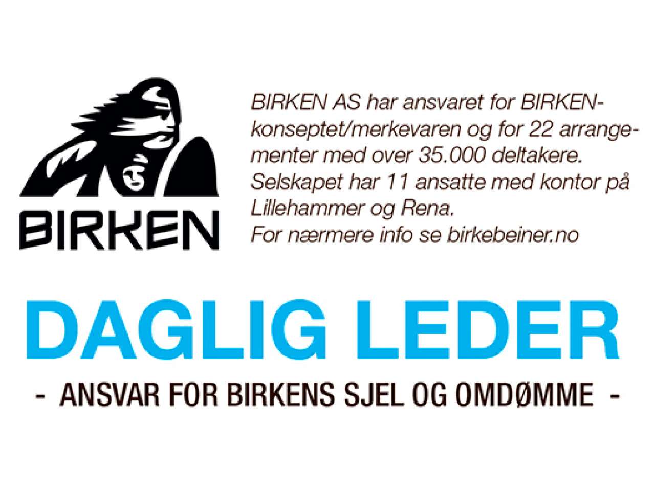 Birken | Daglig leder i Birken